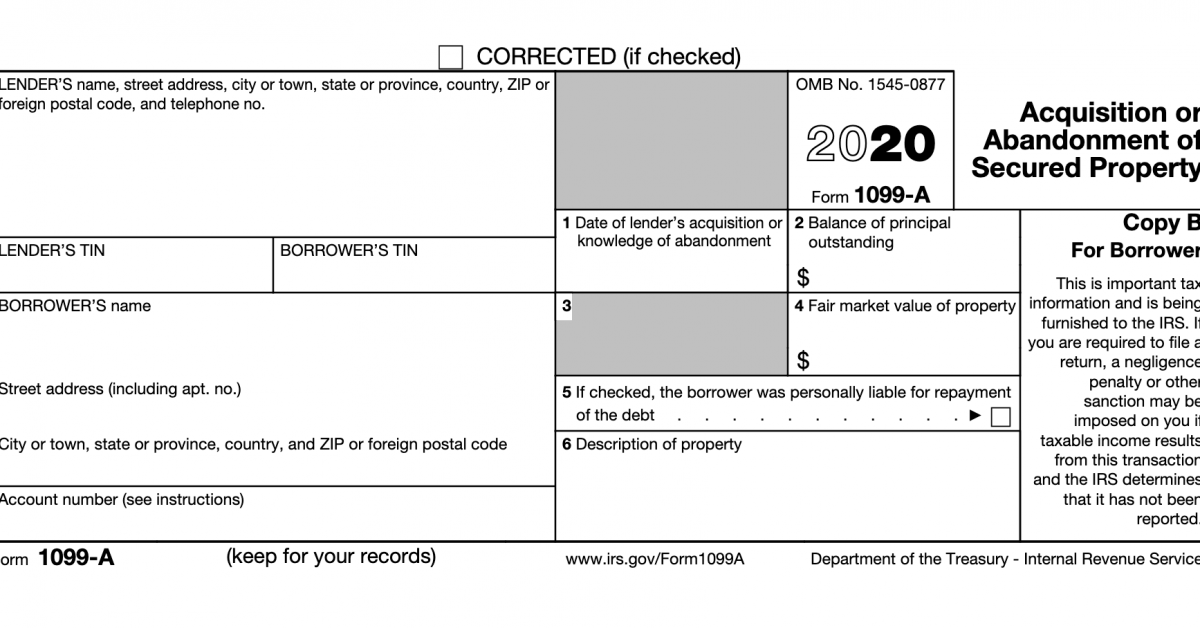 Understanding Your Tax Forms 2016: Form 1099-A, Acquisition Or ...