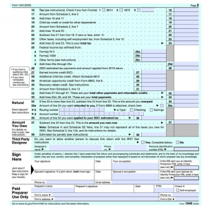 IRS Releases Form 1040 For 2020 Tax Year